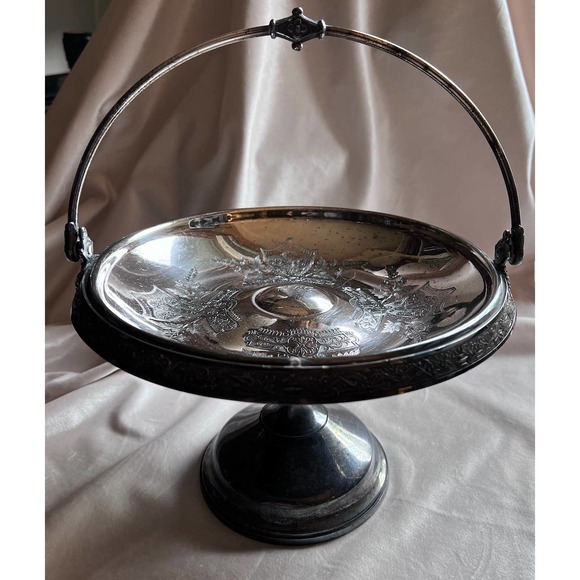 Simpson Hall Miller | Kitchen | Vintage Pedastal Bride Basket Silver ...